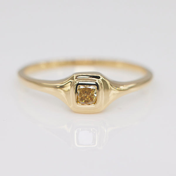 Neptune yellow diamond ring - xiao wang jewelry